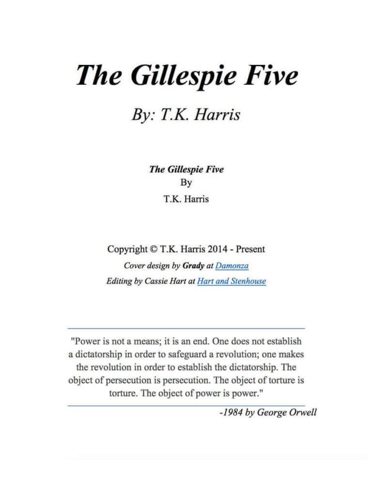 The Gillespie Five by T.K. Harris (Book 1 of the “42” Series) – T. K ...